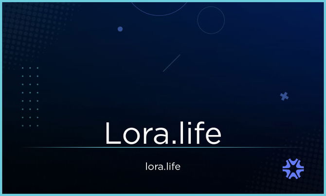Lora.Life — Premium Domain For Sale | Atom