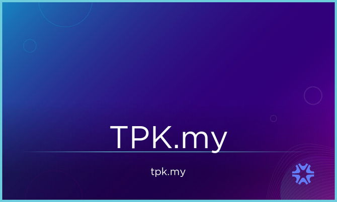 TPK.my: The domain name TPK.my is for sale