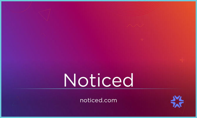 Noticed: The domain name Noticed.com is for sale