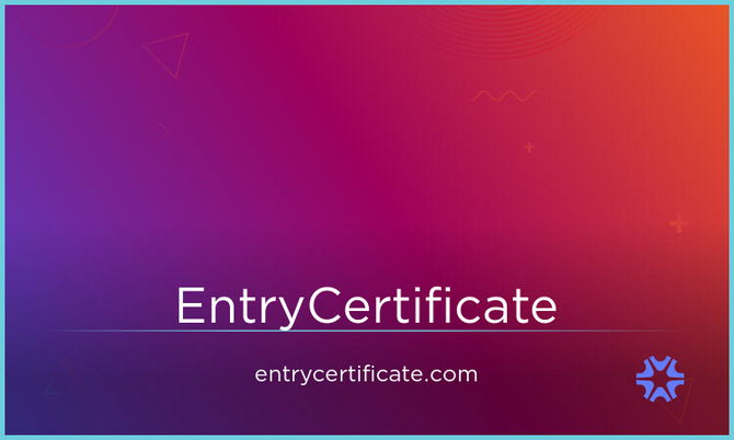 EntryCertificate: The domain name EntryCertificate.com is for sale
