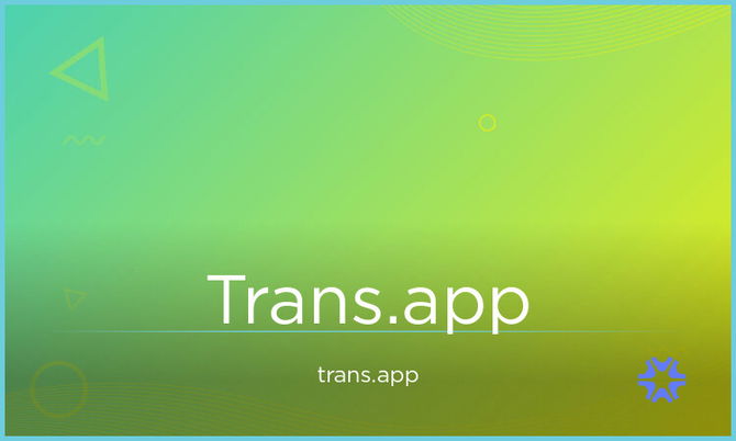 Trans.app: The domain name Trans.app is for sale