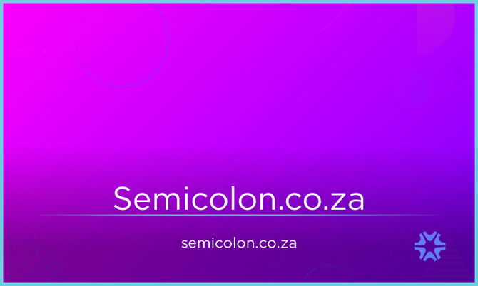 Semicolon.co.za: The domain name Semicolon.co.za is for sale
