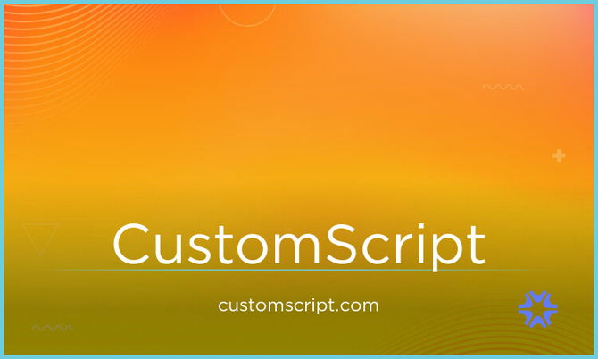CustomScript: The domain name CustomScript.com is for sale