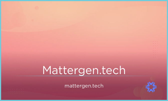 MatterGen.tech: The domain name MatterGen.tech is for sale