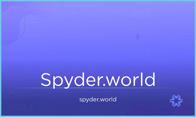 Spyder.world: The domain name Spyder.world is for sale