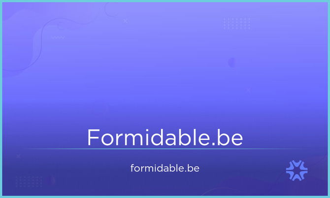 Formidable.be — Premium Domain For Sale | Atom