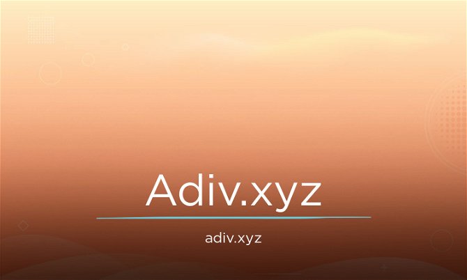 adiv.xyz — Premium Domain For Sale | Atom