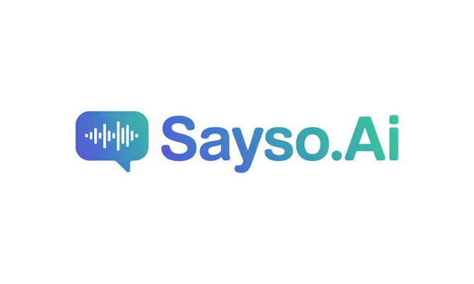Sayso.ai: The domain name Sayso.ai is for sale
